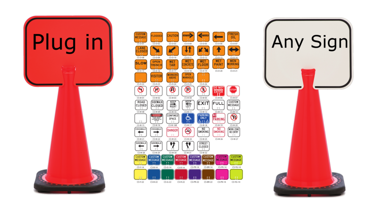Traffic Cone Signs – Traffic Safety Supplies, Inc.